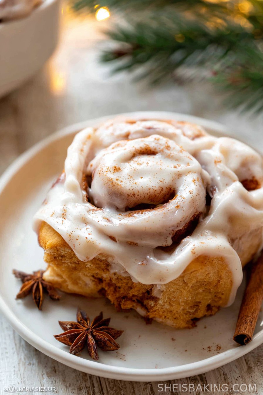 Soft Gingerbread Cinnamon Rolls - Foodie Styling